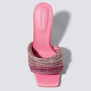 Jonathan Simkhai | Shoes | Simkhai Lena Crystal Heeled Mule Color Taffy ...